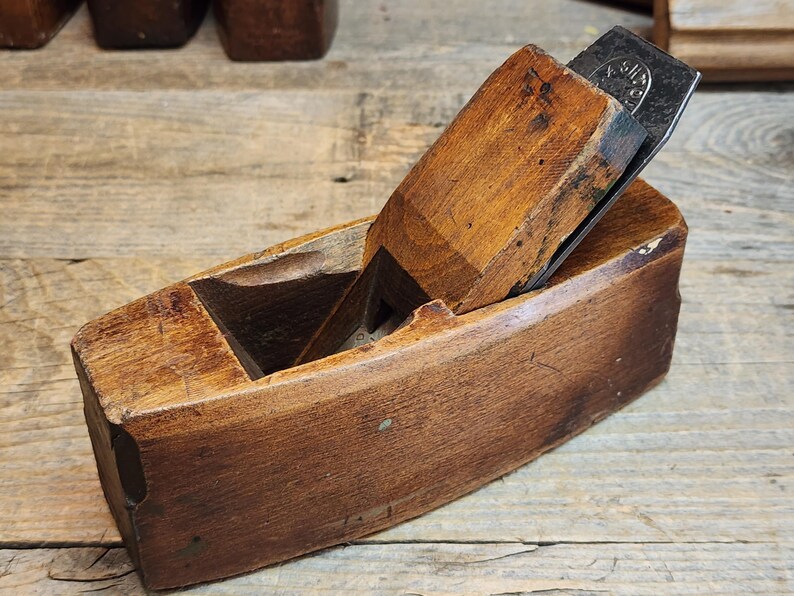 Coffin Plane with S. Ashton Plane Iron - Old Woodworking Tools